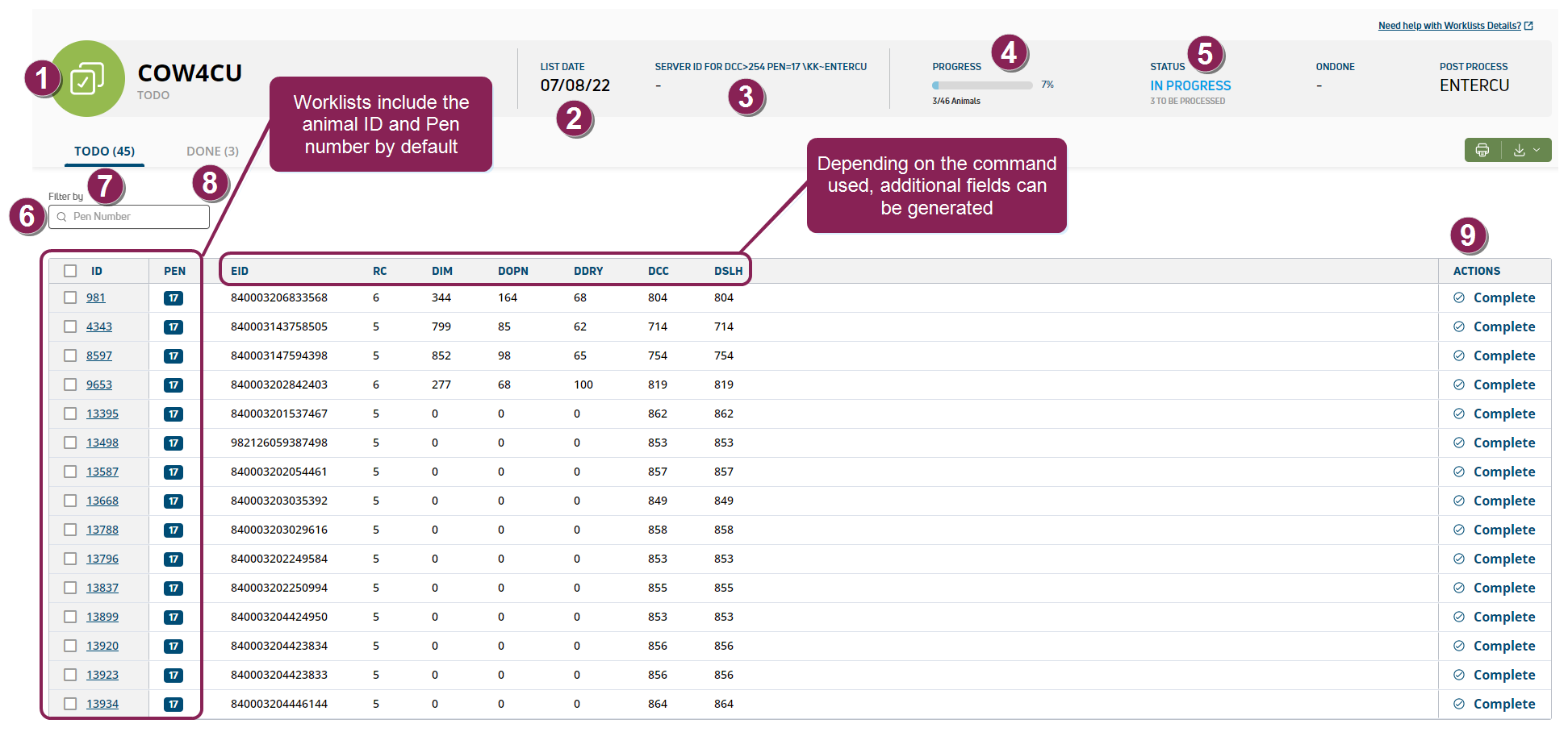 View Worklists History